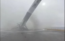 Falcon 9 landing and explosion HD video - ASDS Media Bank